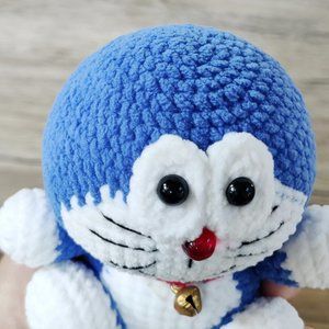 Handmade | Toys | Handmade Amigurumi Crochet Doraemon Doll | Poshmark